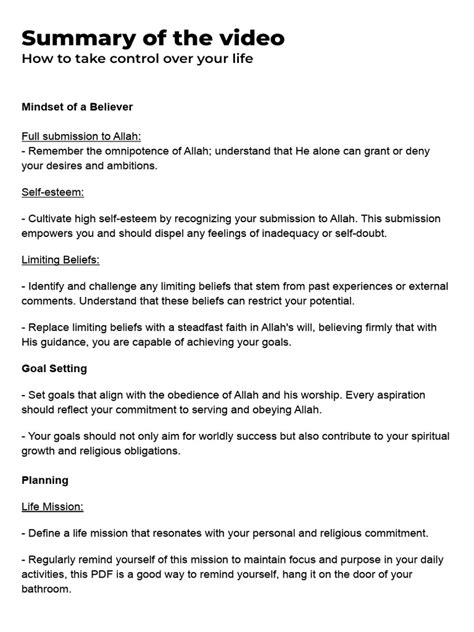 Life Vision Download Free Pdf Goal Motivation