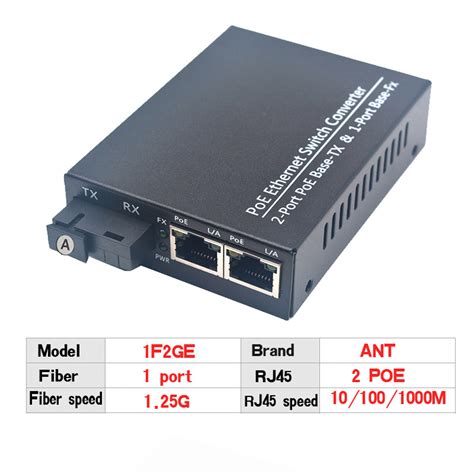 Poe Fiber Switch Uplink Fast Ethernet Switch Poe Ethernet Media Converter 10 100 1000m Fiber