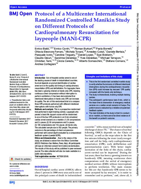 Pdf Protocol Of A Multicenter International Randomized Controlled