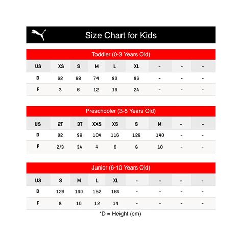 Puma Youth Sizing At Frank Jimenez Blog