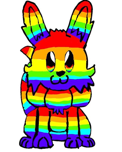 This Is A Rainbow Eevee I Drew And It Didnt Take Me A While But It Did