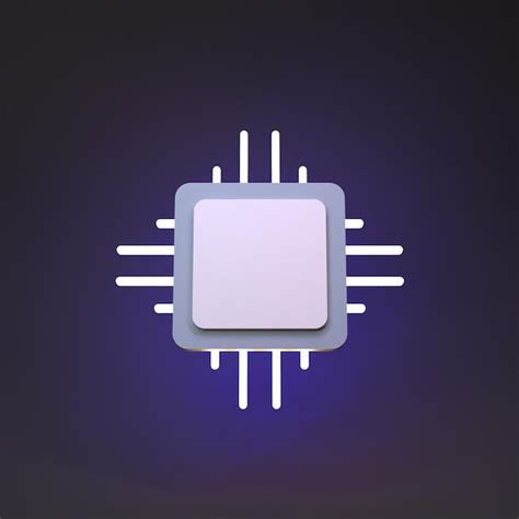 Premium Photo Processor Or Computer Chip Symbol 3d Render