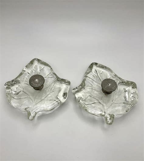 Stunning Metal And Murano Glass Knobs Blue And Clear Etsy