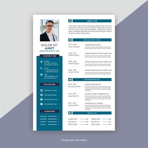 Professional Curriculum Vitae Template Premium Vector