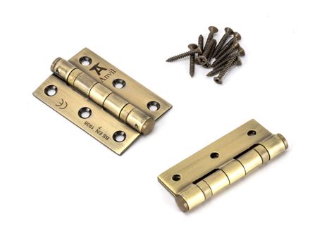 From The Anvil Ball Bearing Hinge 76 X 50mm Aged Brass