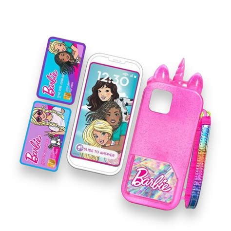 Set Celular Y Carcasa Unicornio Barbie La Maleta Por El Mundo
