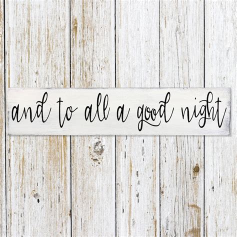 And To All A Good Night Wood Sign Christmas Decor Farmhouse Christmas