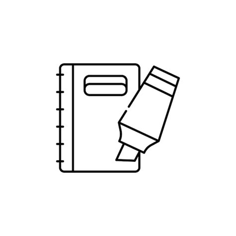 Premium Vector Notebook Marker Icon