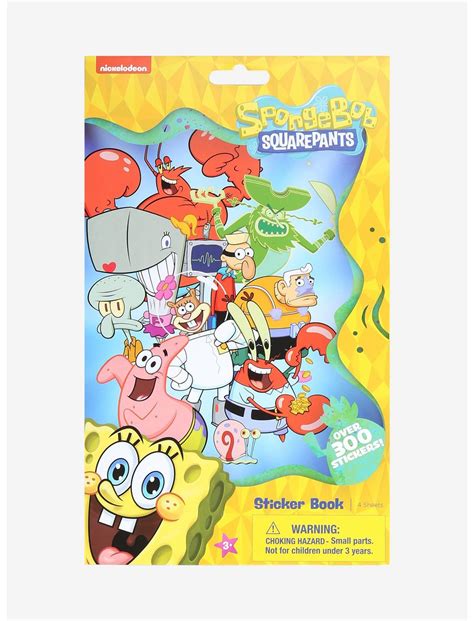 Spongebob Squarepants Sticker Sheet Set Hot Topic