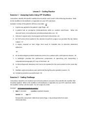 Lesson Coding Practice Docx Lesson Coding Practice Exercise Assigning Codes Using