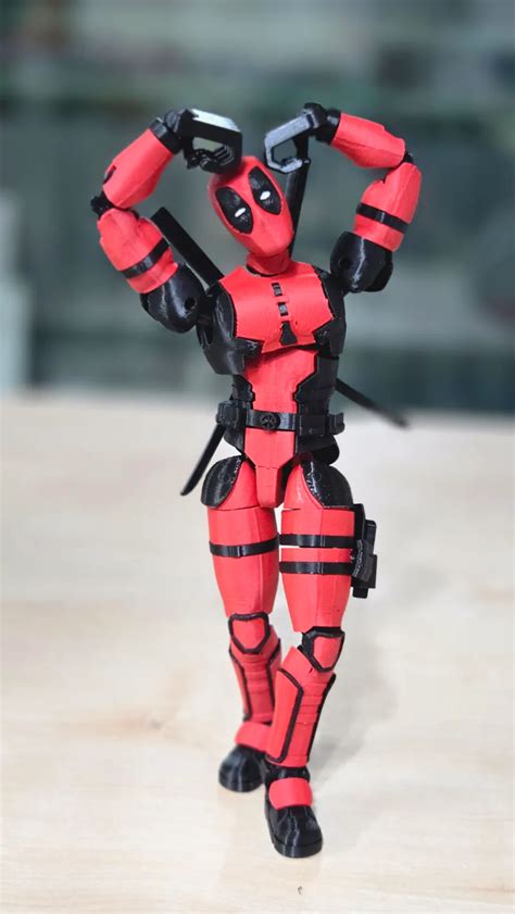 Deadpool Action Figure No Ams Need Free 3d Print Model Makerworld