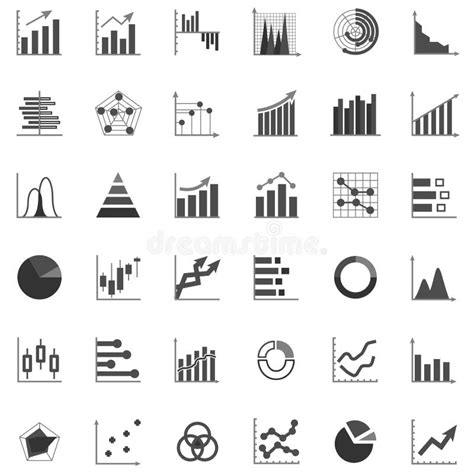 Business Graph Graphic Icon Linear Growth Chart Finance Vector