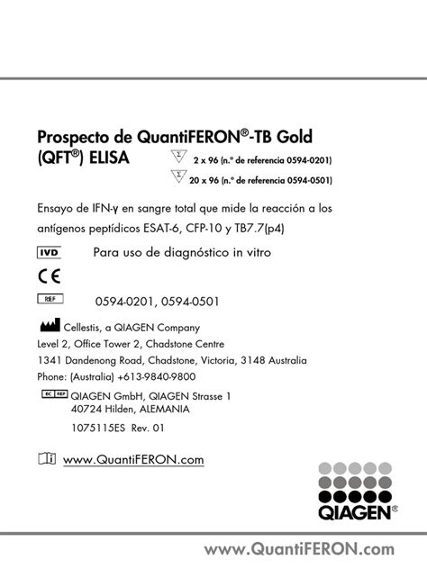 Quantiferon Explicacion Pdf Pdf Tuberculosis Elisa