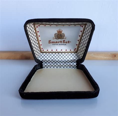 Big Antique Art Deco Brj Smart Set Fifth Avenue Brown Velvet Etsy