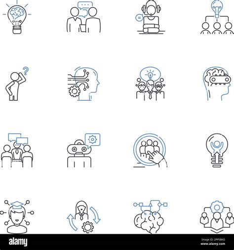 Problem Solvers Line Icons Collection Innovators Analytical
