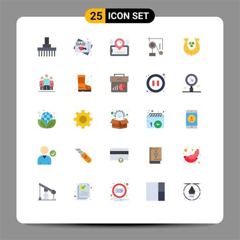 Set Of 25 Modern Ui Icons Symbols Signs For Clover Education Map Physics Cinema Editable Vector