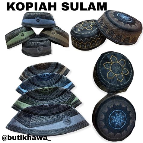 Kopiah Hitam Dewasa Kopiah Sulam Shopee Malaysia