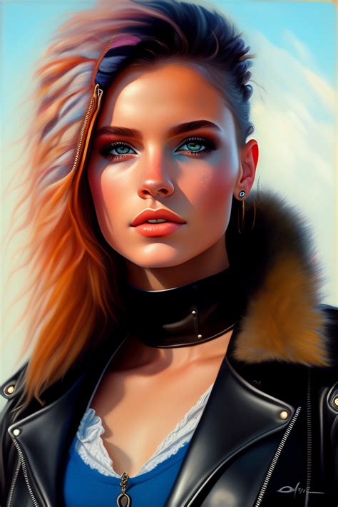 Lexica Cute Punk Rock Girl Mad Max Jacket Renaissance Cables On