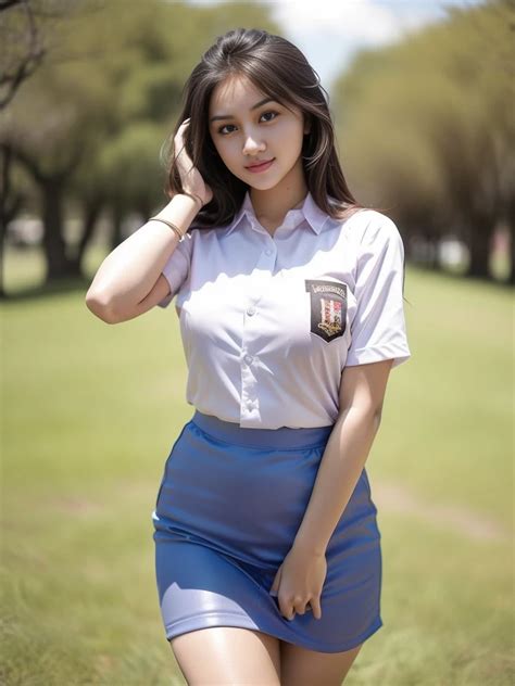 1girl Uniform Standing Outdoors Detailed Face Detailed Eyes