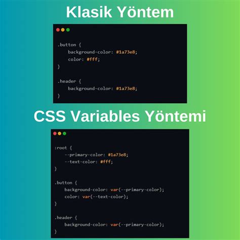 css değişkenleri stil yönetimini kolaylaştıran güçlü bir araç 👇