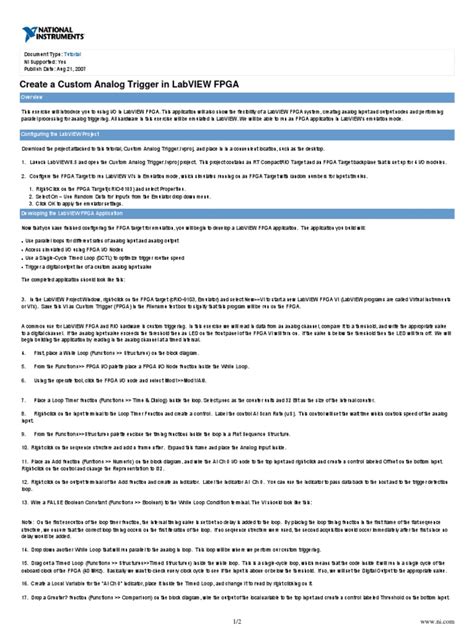 Ni Tutorial 6359 Pdf Control Flow Field Programmable Gate Array