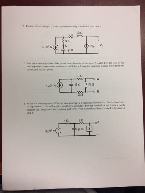solved find the phasor voltage vo in the circuit shown using