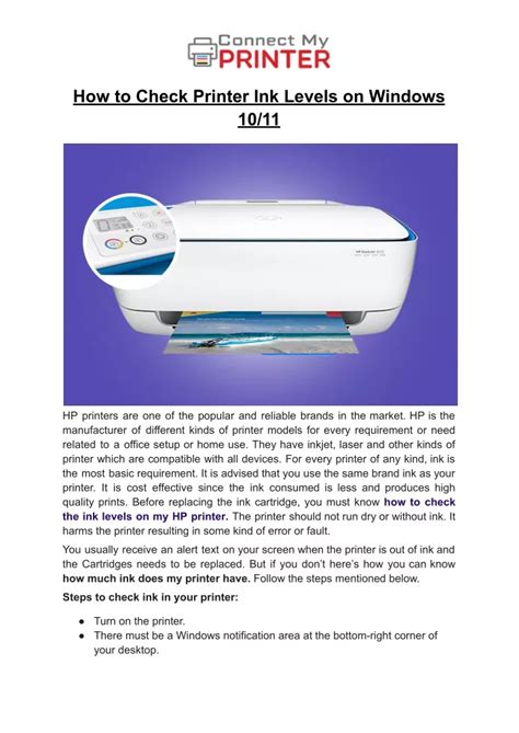 PPT How To Check Printer Ink Levels On Windows 10 11 PowerPoint