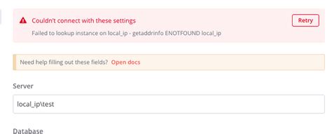 mssql connection problem with instance questions n8n