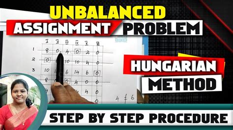 Unbalanced Assignment Problem Non Square Matrix Assignment Hungarian Method By
