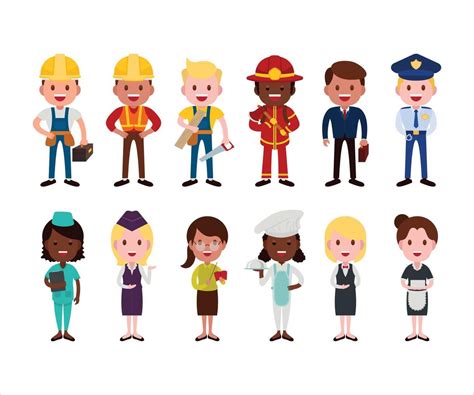 Cartoon Community Helpers
