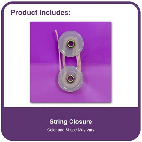 reusable poly envelope with string closure side load assorted colors