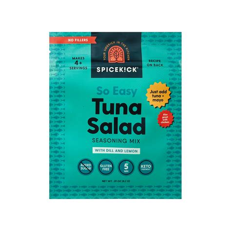Tuna Salad Seasoning Mix 4 Pack Meal Spice Kit Spicekick