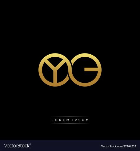 Yc Initial Letter Linked Circle Capital Monogram Vector Image