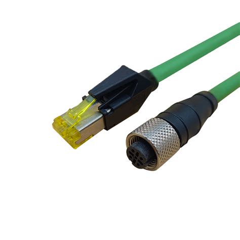 M12 5p Female D Type Seven Categories 4p Industrial Network Cable（a27