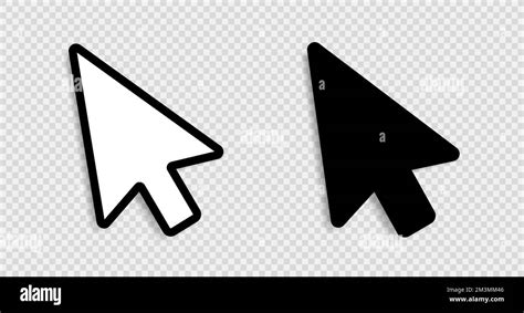 Computer Mouse Cursor Pointer Icons With A Shadow On A Gray Background Stock Vector Image And Art