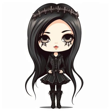 Premium Photo Midnight Muse A Charming Goth Girl With Dark Magic