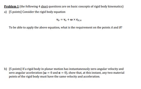 Solved Problem The Following Short Questions Are On Chegg