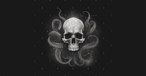 Eldritch Embrace Vintage Skull Head With Cthulhu Tentacles Skull Design T Shirt Teepublic