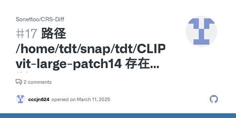 路径 Hometdtsnaptdtclipmodelsclip Vit Large Patch14 存在问题 · Issue