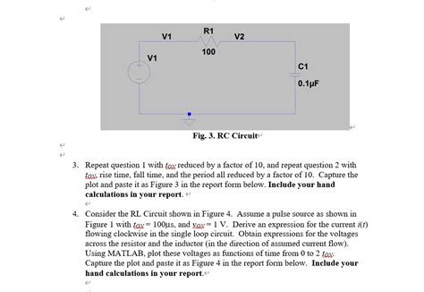 Solved For This Lab The Source Is A Pulse Waveform With The Chegg