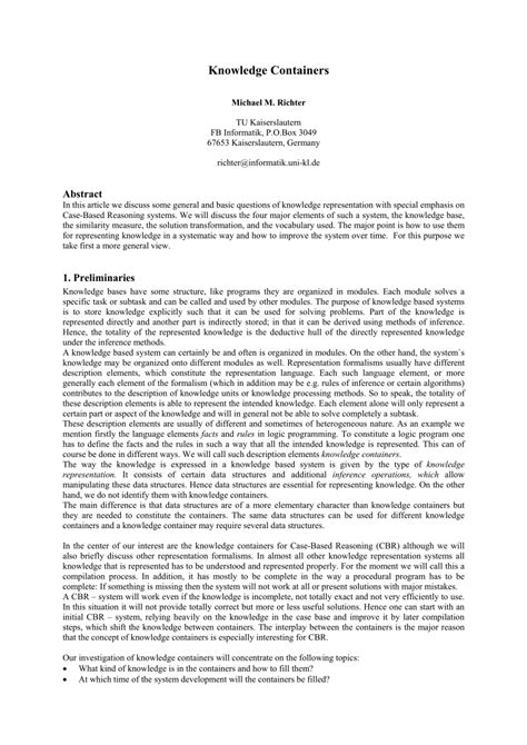 Pdf Knowledge Containers