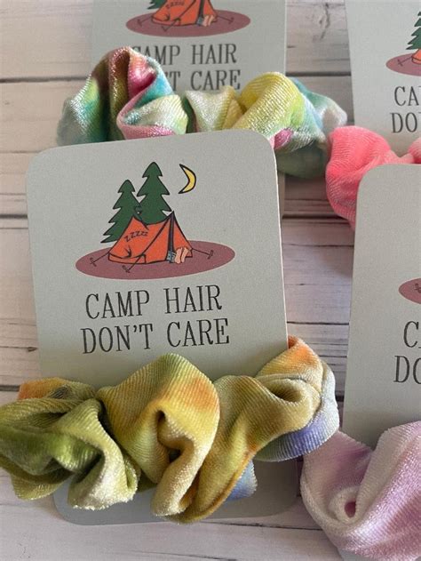 Camp Hair Dont Care Scrunchies Tie Dye Scrunchies Hair Ties Lds