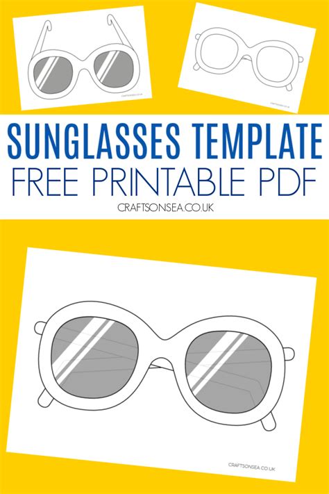 Sunglass Template Free Printable