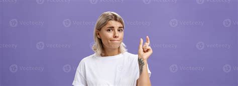 Girl Having Tiny Problem Concerned Attractive Blonde Girl With Tattoo