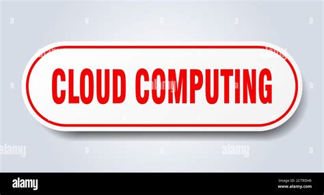 Cloud Computing Sign Rounded Isolated Sticker White Button Stock