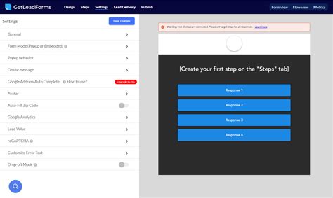 building multi step lead forms with getleadforms