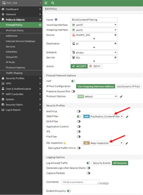 technical tip fortigate configure web filter cont fortinet community