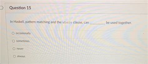 Solved In Haskell All Lists Have A Head Except For Empty
