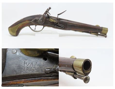 Antique Tula Arsenal Model 1809 Flintlock 72 Service Pistol 1813 Dated