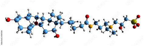 Poster 3d Image Of Chapso Skeletal Formula Molecular Chemical